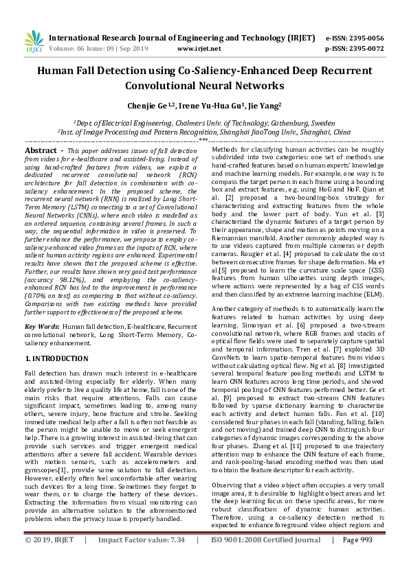 (PDF) Human Fall Detection using Co-Saliency-Enhanced Deep Recurrent Convolutional Neural Networks