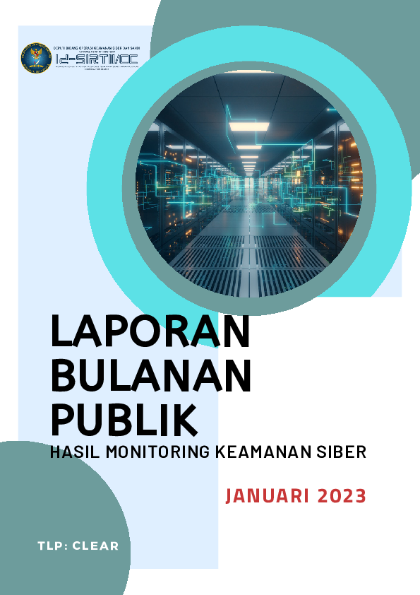 (PDF) Laporan Monitoring Keamanan Siber Januari 2023 - DIREKTORAT ...