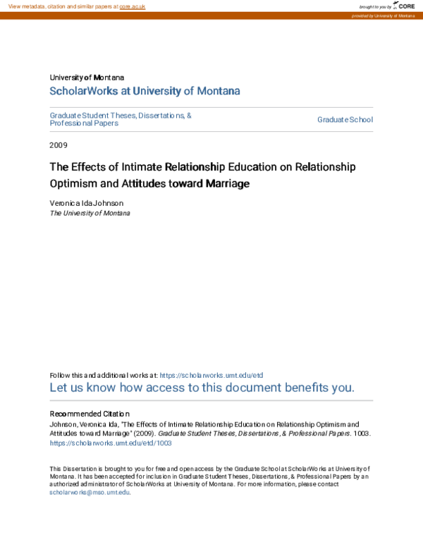 (PDF) The effects of intimate relationship education on relationship ...