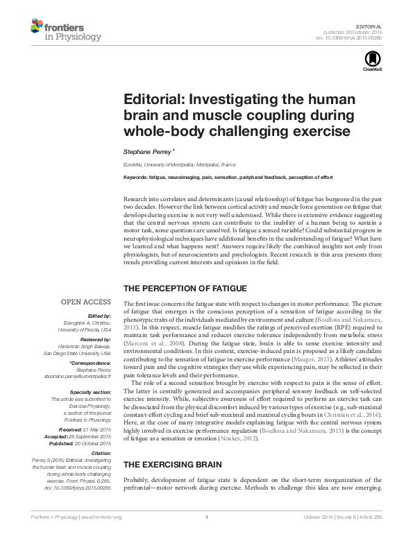 (PDF) Editorial: Investigating the human brain and muscle coupling ...