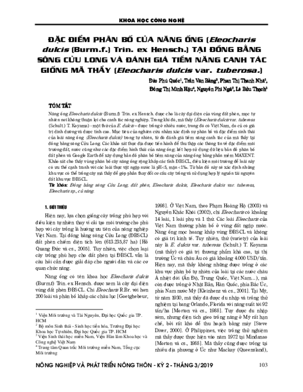 (PDF) N«ng nghiÖp vµ ph¸t triÓn n«ng th«n -KỲ 2 -TH¸NG 3/2019