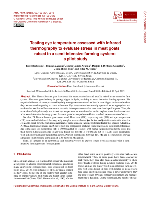 (PDF) Testing eye temperature assessed with infrared thermography to ...