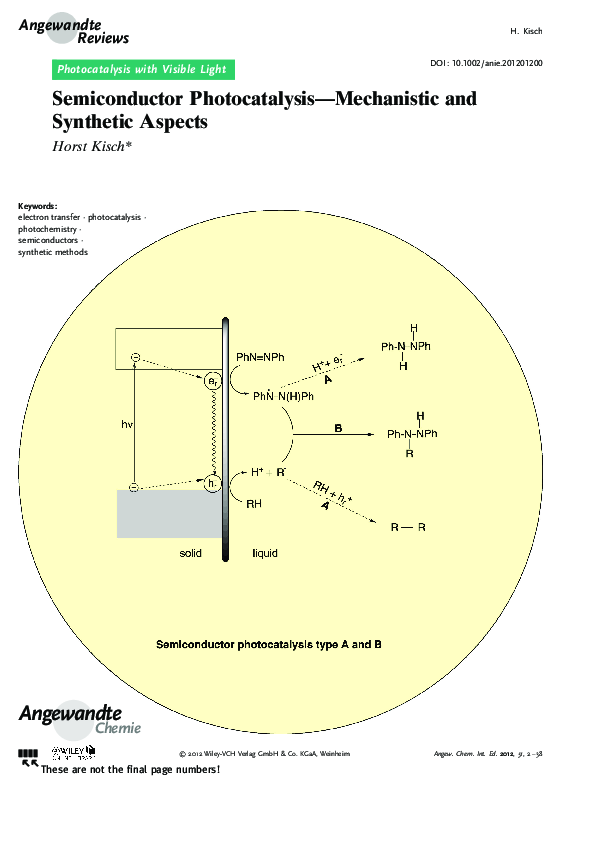 (PDF) Semiconductor Photocatalysis-Mechanistic and Synthetic Aspects