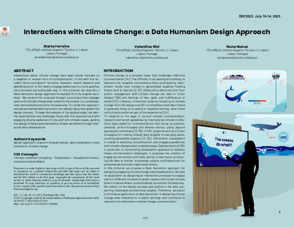 (PDF) Interactions with Climate Change: a Data Humanism Design Approach