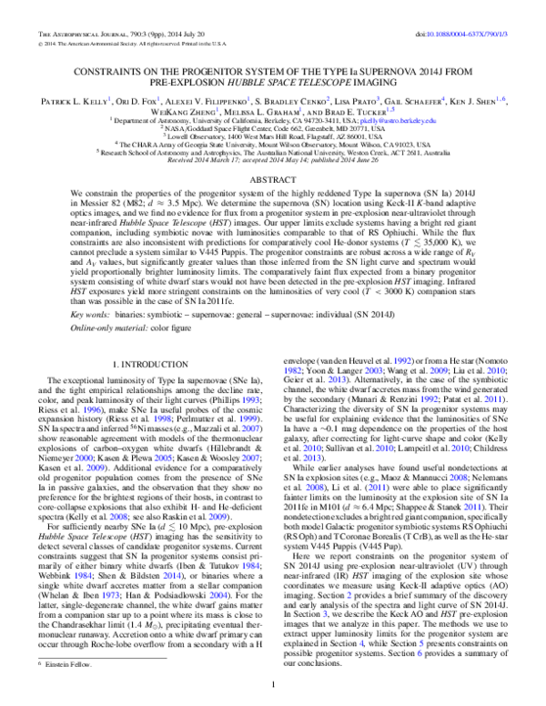 (PDF) Exclusion of a luminous red giant as a companion star to the ...