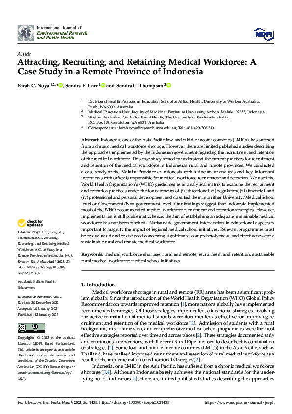 (PDF) Attracting, Recruiting, and Retaining Medical Workforce: A Case ...