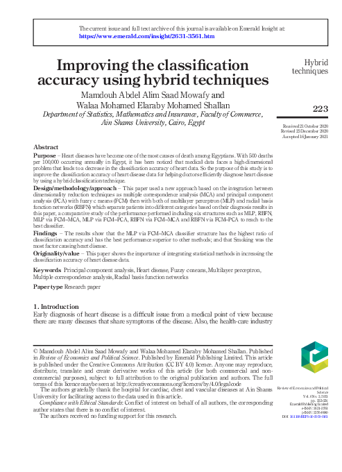 (PDF) Improving the classification accuracy using hybrid techniques
