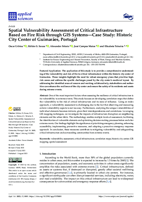 (PDF) Spatial Vulnerability Assessment of Critical Infrastructure Based on Fire Risk through GIS ...