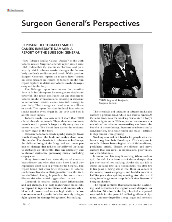 (PDF) Exposure to tobacco smoke causes immediate damage: a report of ...