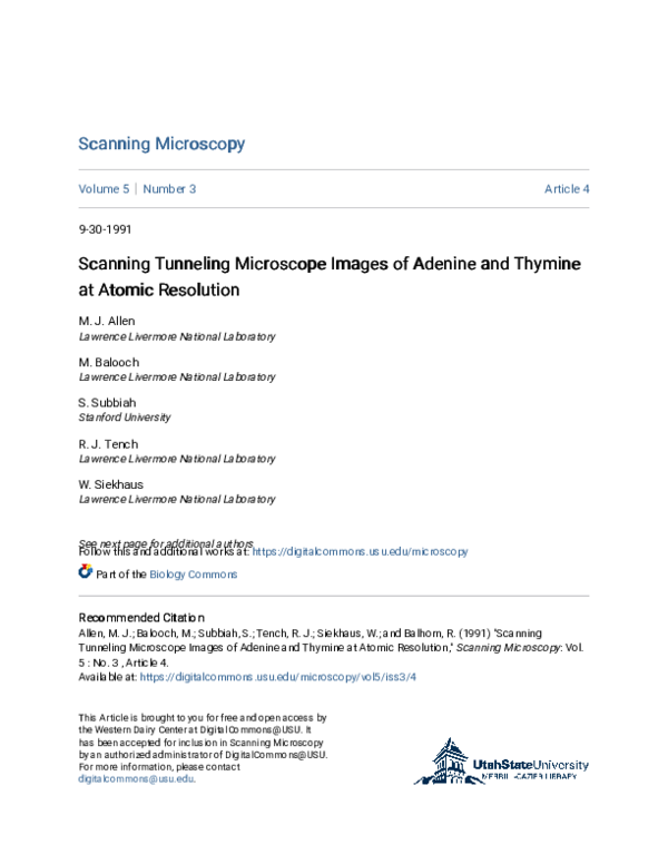 (PDF) Scanning tunneling microscope images of adenine and thymine at ...