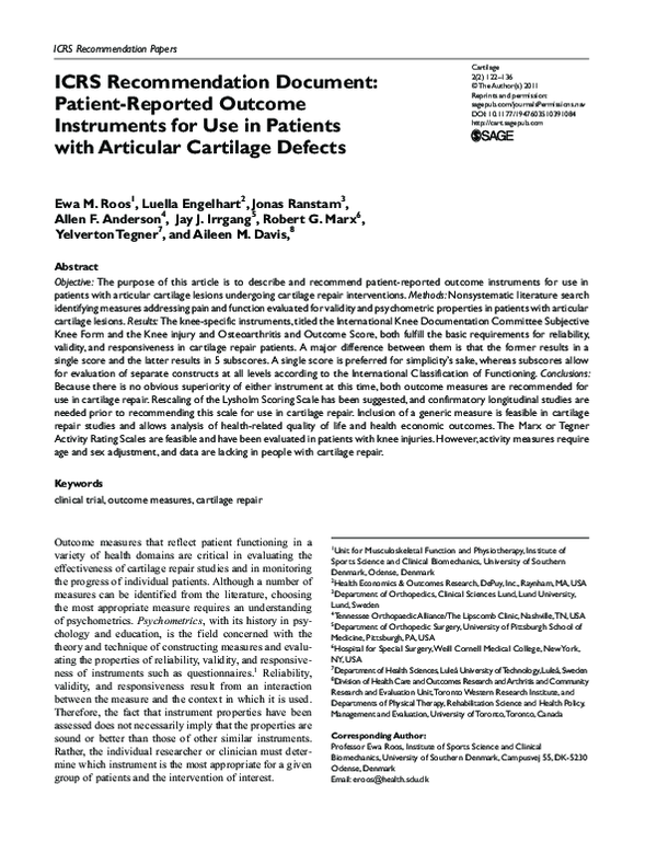 (PDF) ICRS Recommendation Document
