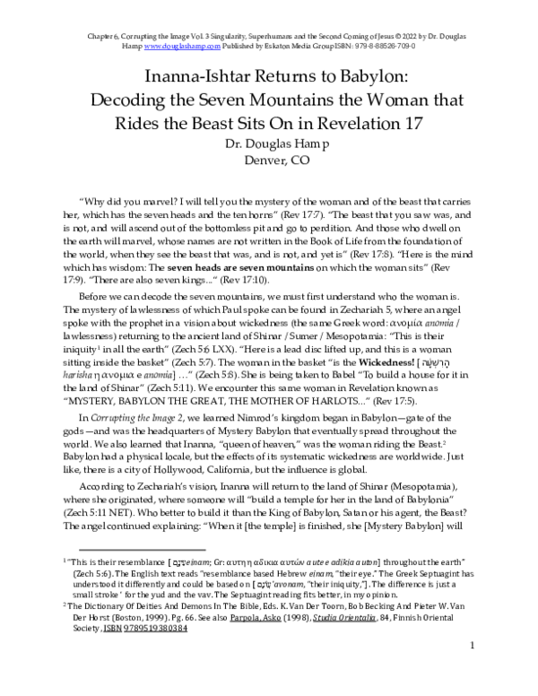 (PDF) Inanna-Ishtar Returns to Babylon Decoding the Seven Mountains the ...