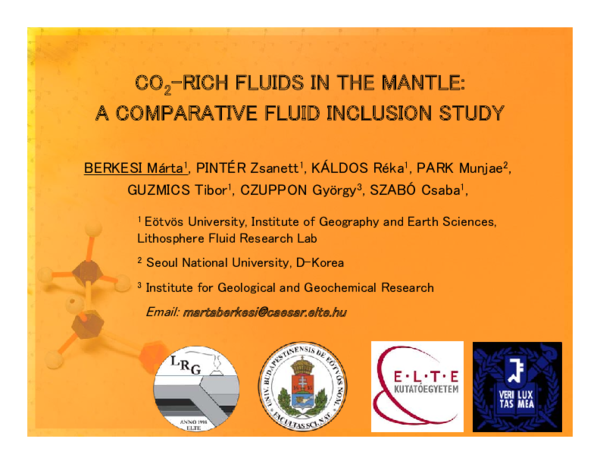 (PDF) CO2-rich fluids in the mantle: a comparative fluid inclusion study