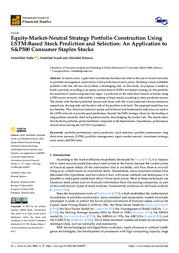 (PDF) Equity-Market-Neutral Strategy Portfolio Construction Using LSTM ...