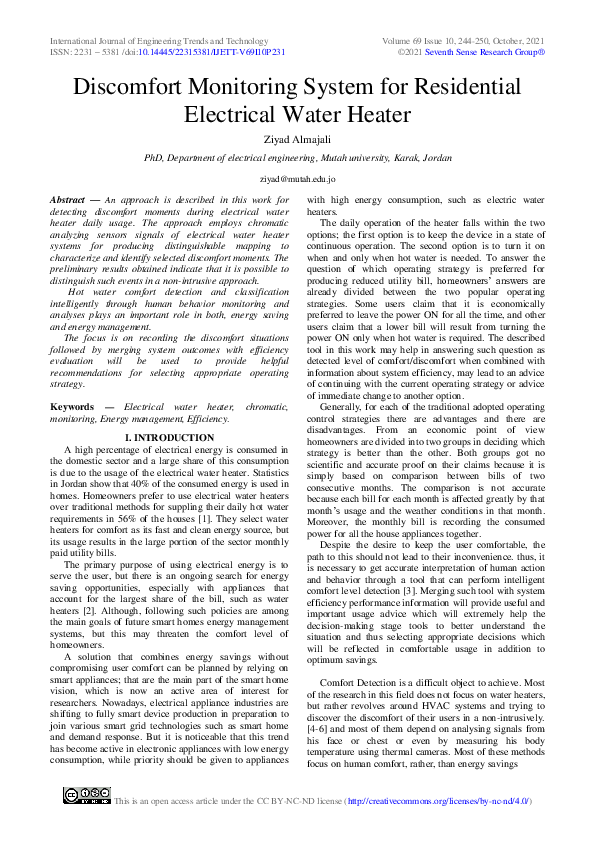 (PDF) Discomfort Monitoring System for Residential Electrical Water ...