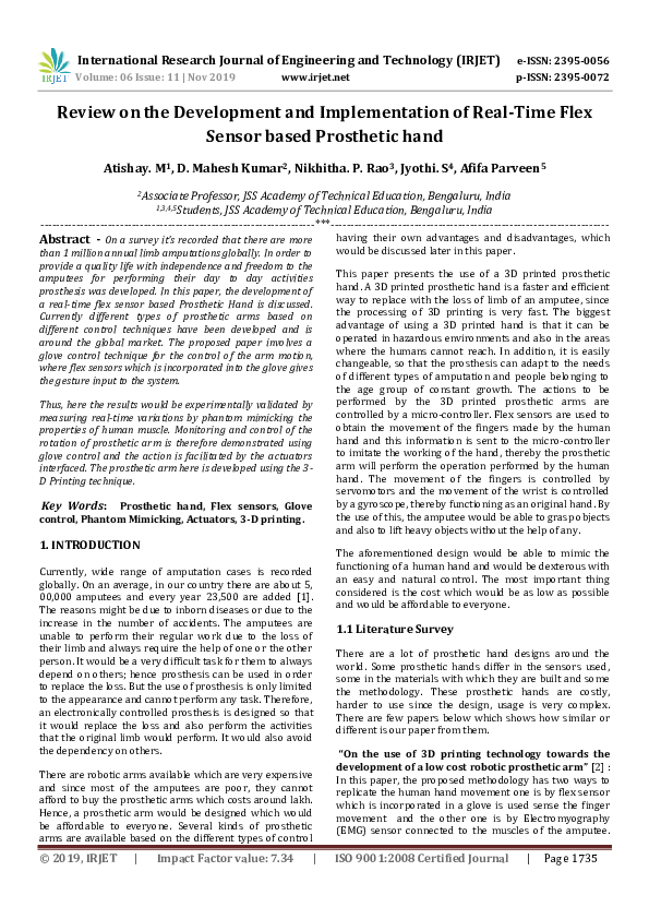 (PDF) Development and Implementation of Real-Time Flex Sensor based ...
