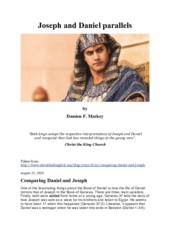 (DOC) Joseph and Daniel parallels