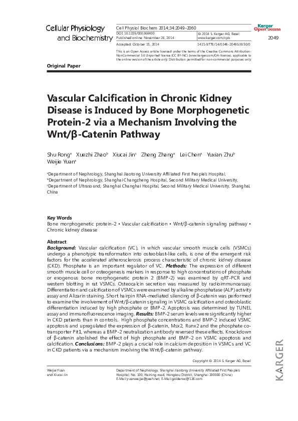 (PDF) Vascular calcification in chronic kidney disease