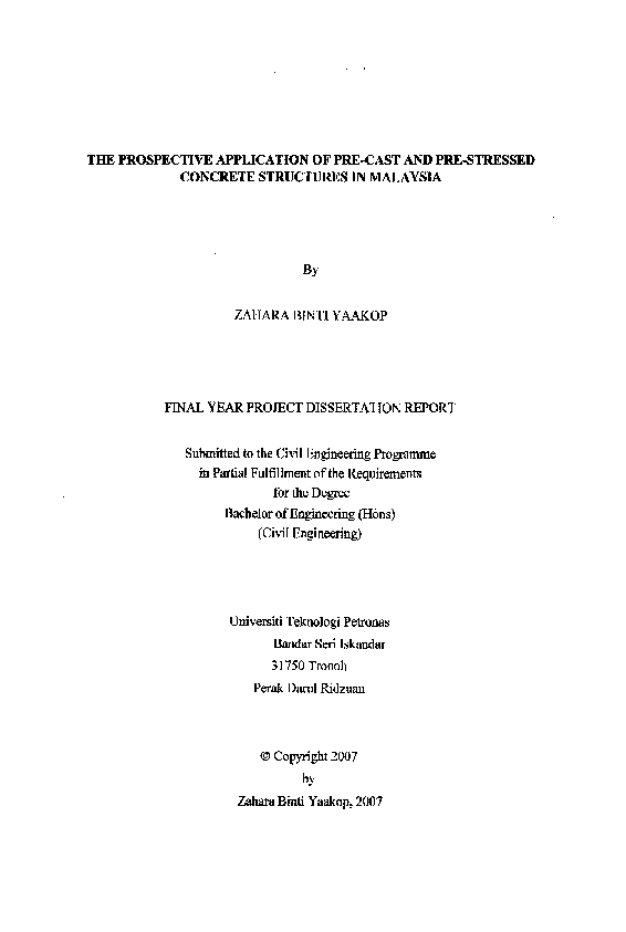 (PDF) The Prospective Application of Pre-Cast and Pre-Stressedconcrete ...