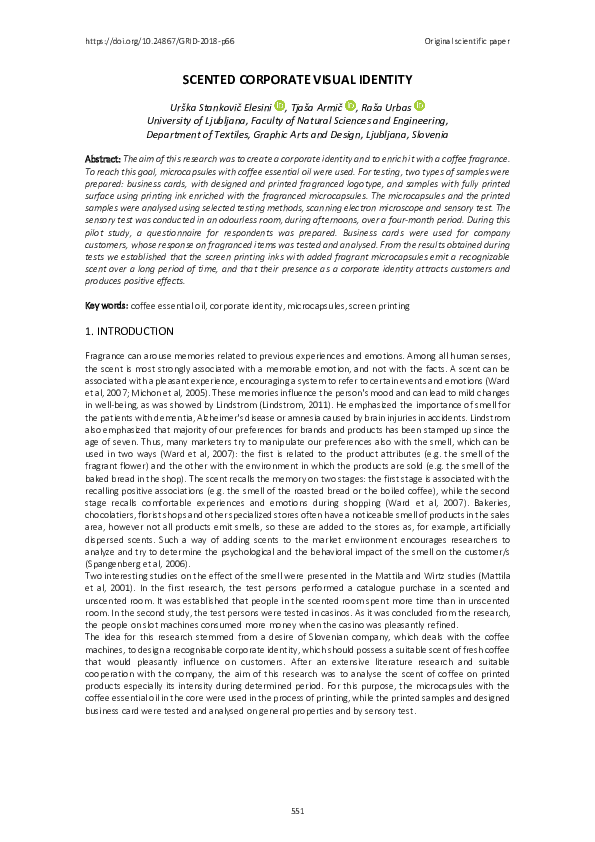 (PDF) Scented Corporate Visual Identity