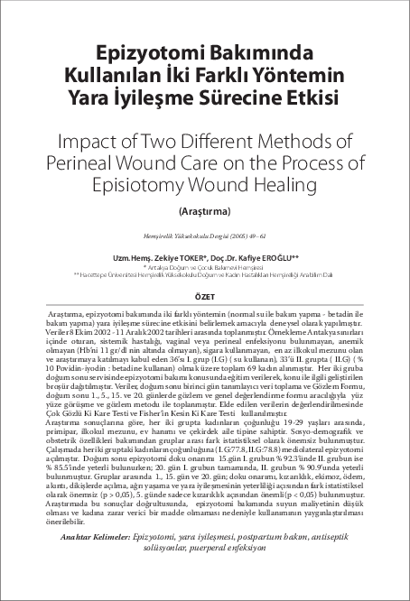 (PDF) Impact of Two Different Methods of Perineal Wound Care on the ...