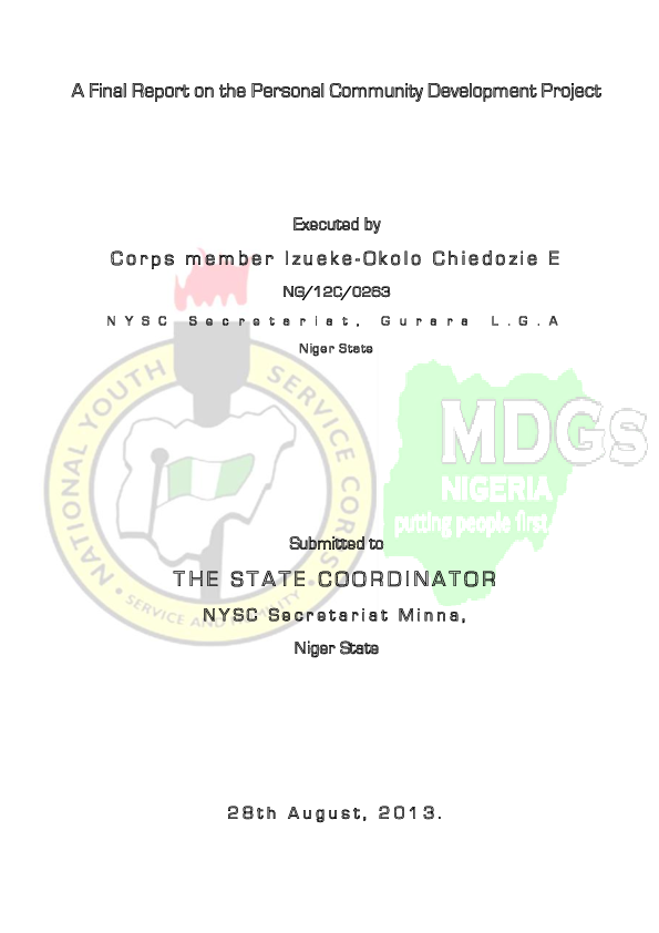 (PDF) A Final Report on the Personal Community Development Project on ...