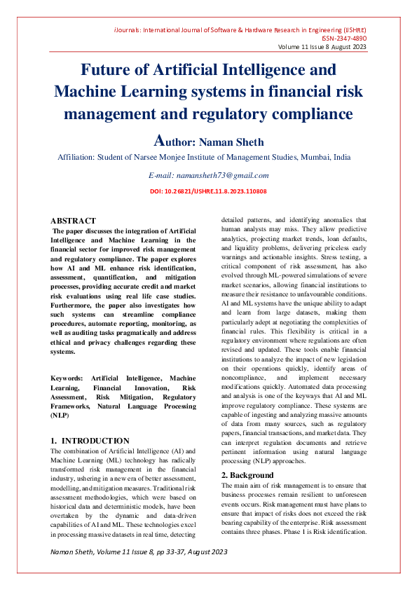 (PDF) Future of Artificial Intelligence and Machine Learning systems in ...