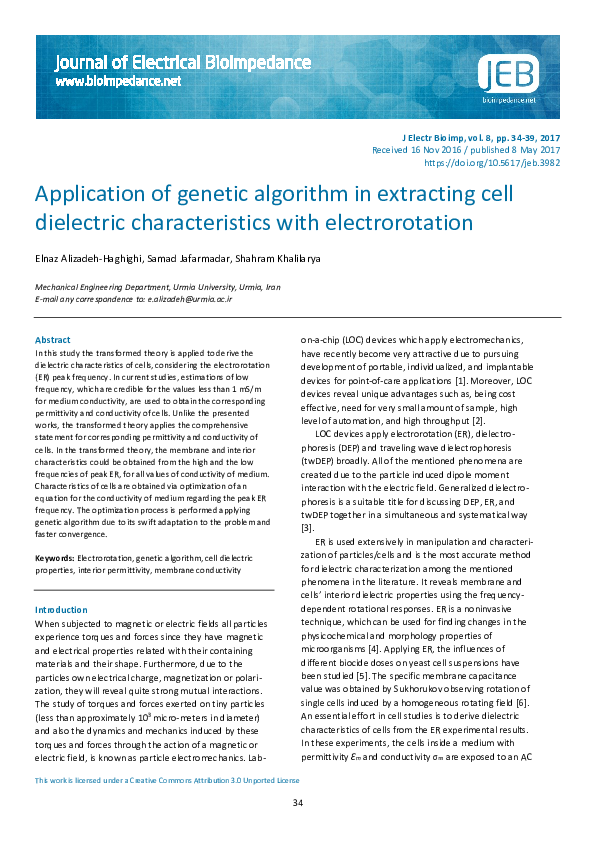 (PDF) Application of genetic algorithm in extracting cell dielectric characteristics with ...
