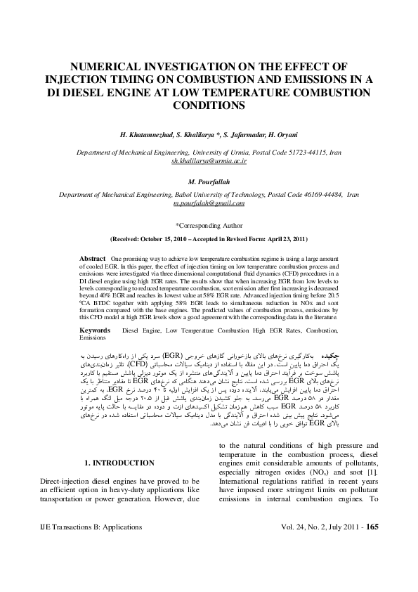 (PDF) Numerical investigation on the effect of injection pressure on the internal flow ...