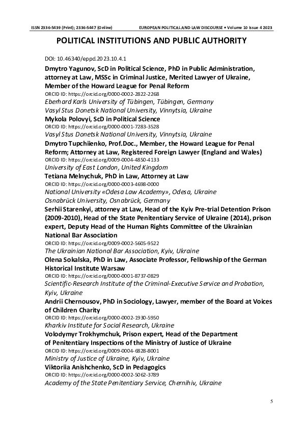 (PDF) The Phenomenon of Informal Prison Hierarchies and the Simulacrum ...
