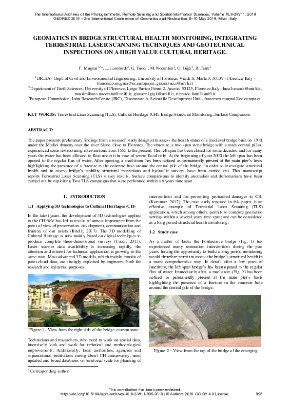 (PDF) Geomatics in Bridge Structural Health Monitoring, Integrating ...