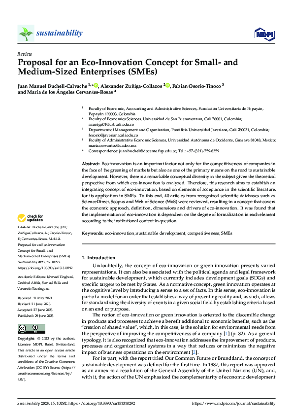 (PDF) Proposal for an Eco-Innovation Concept for Small- and Medium ...