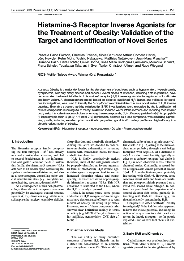 (PDF) Histamine-3 Receptor Inverse Agonists for the Treatment of ...