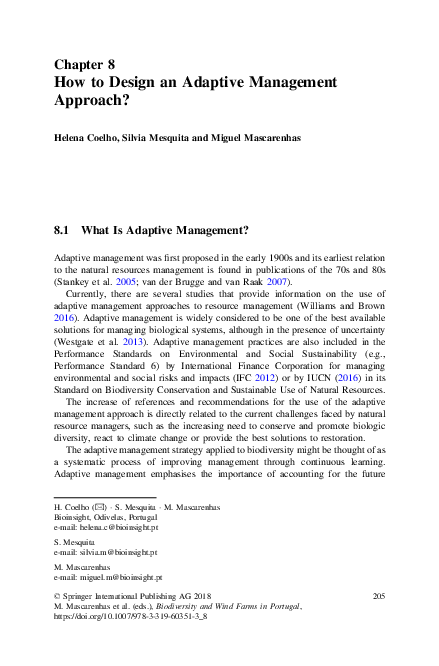 (PDF) How to Design an Adaptive Management Approach?