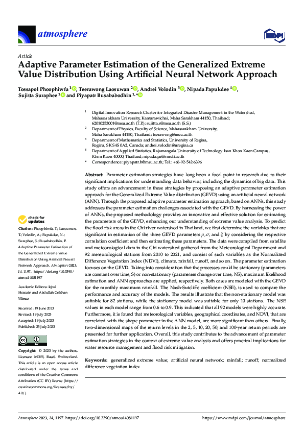 (PDF) Adaptive Parameter Estimation of the Generalized Extreme Value Distribution Using ...