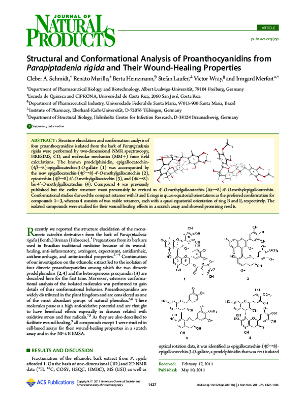 (PDF) Structural and Conformational Analysis of Proanthocyanidins from ...