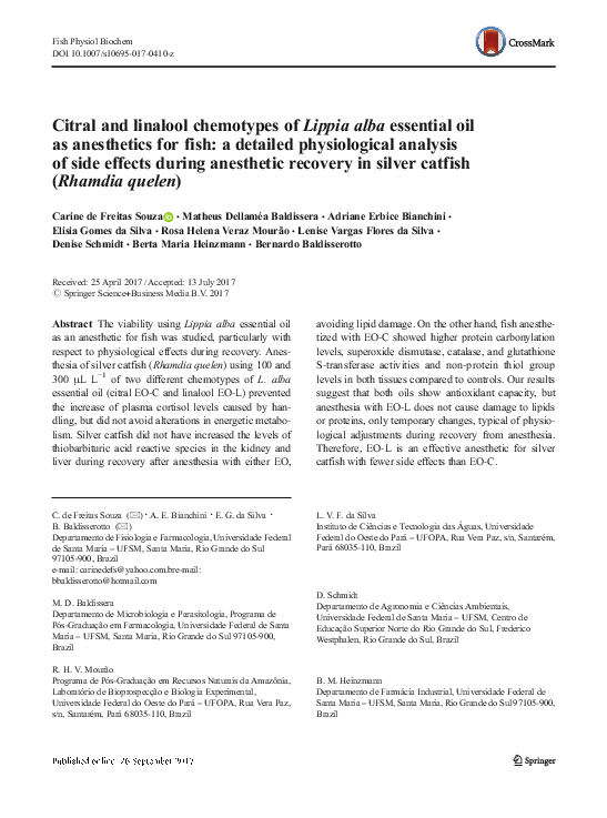 (PDF) Citral and linalool chemotypes of Lippia alba essential oil as ...
