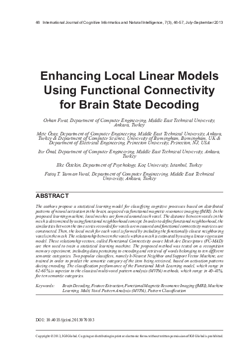 (PDF) Enhancing Local Linear Models Using Functional Connectivity for ...