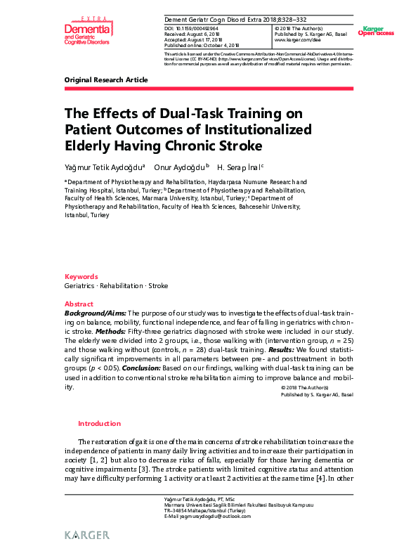 (PDF) The Effects of Dual-Task Training on Patient Outcomes of ...