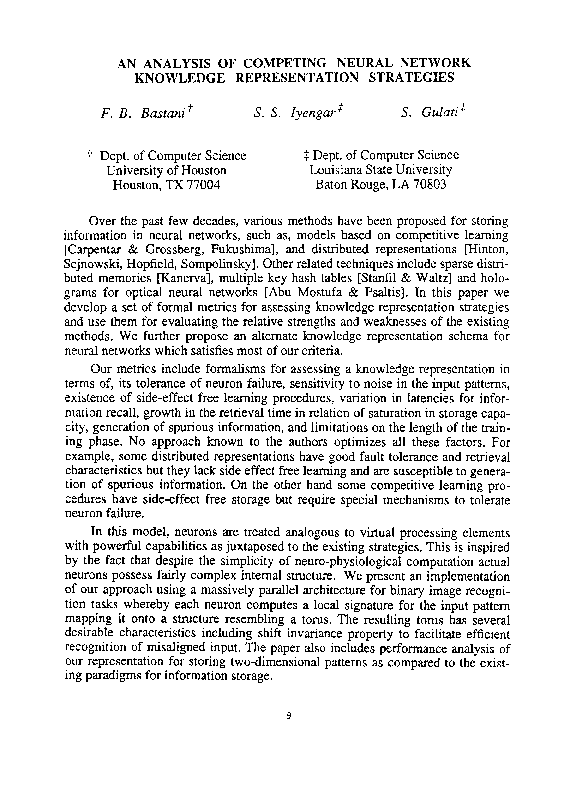 (PDF) An analysis of competing neural network knowledge representation ...