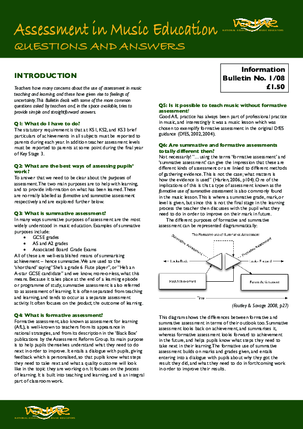 (PDF) Assessment in music education