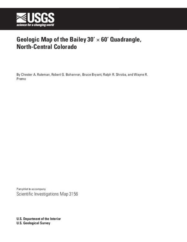 (PDF) Geologic map of the Bailey 30' x 60' quadrangle, North-Central ...