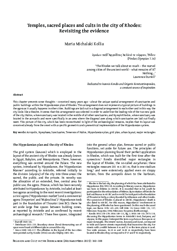 (PDF) Maria Michalaki Kollia Temples, sacred places and cults