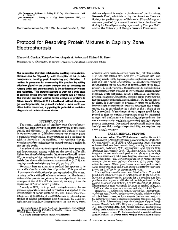 (PDF) Protocol for resolving protein mixtures in capillary zone ...