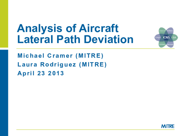 (PDF) Analysis of aircraft lateral path deviation