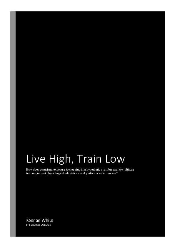 (PDF) Live High, Train Low