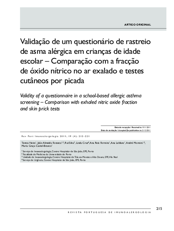 (PDF) Validity of a questionnaire in a school-based allergic asthma ...