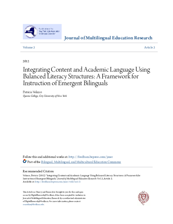 (PDF) Integrating Content and Academic Language Using Balanced Literacy ...