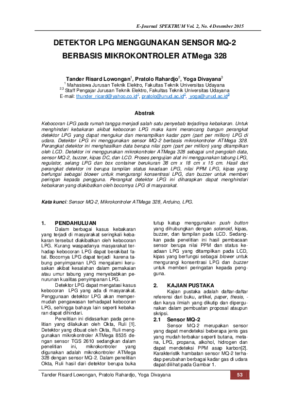 (PDF) DETEKTOR LPG MENGGUNAKAN SENSOR MQ-2 BERBASIS MIKROKONTROLER ...