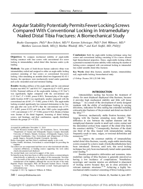 (PDF) Angular Stability Potentially Permits Fewer Locking Screws ...